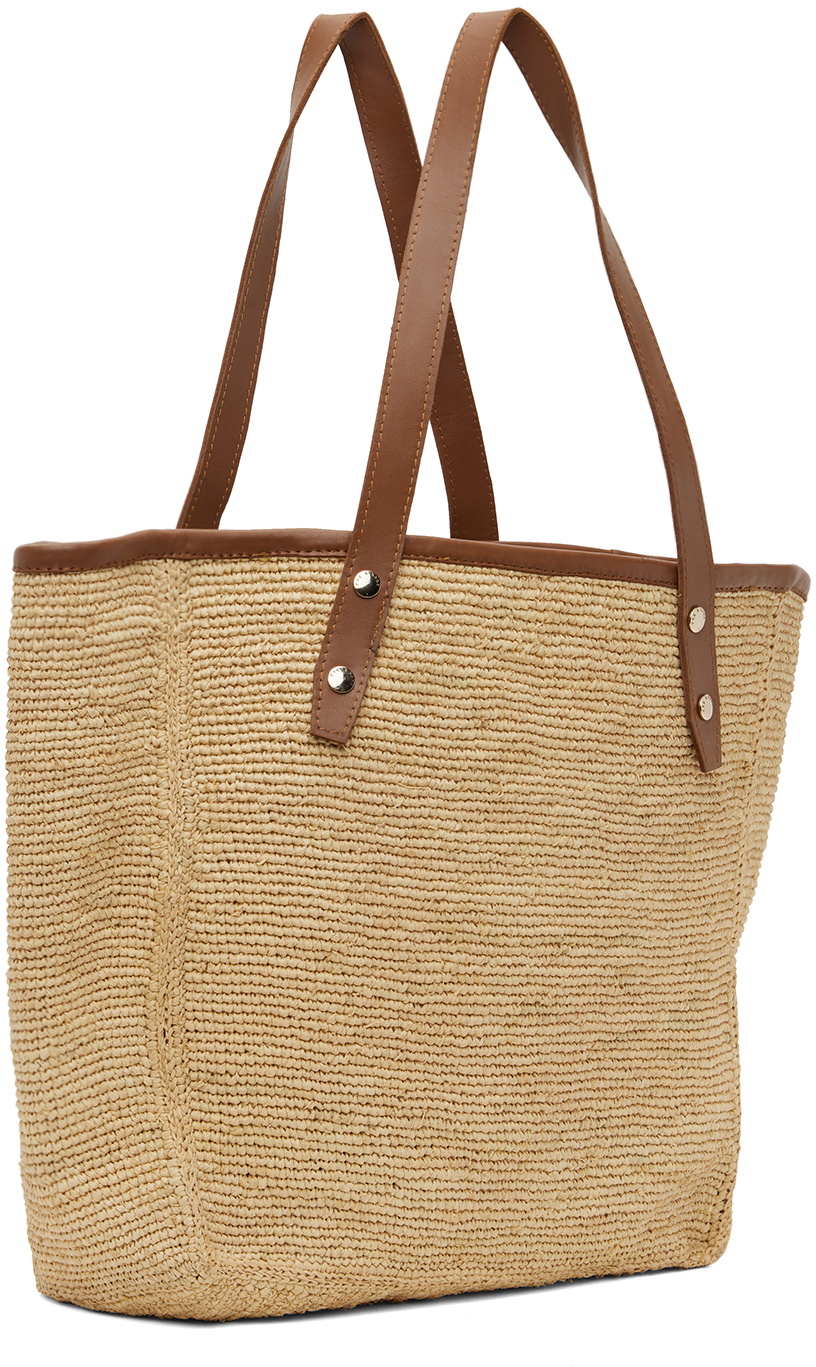 rag & bone Beige Daily Straw Tote Rag and Bone
