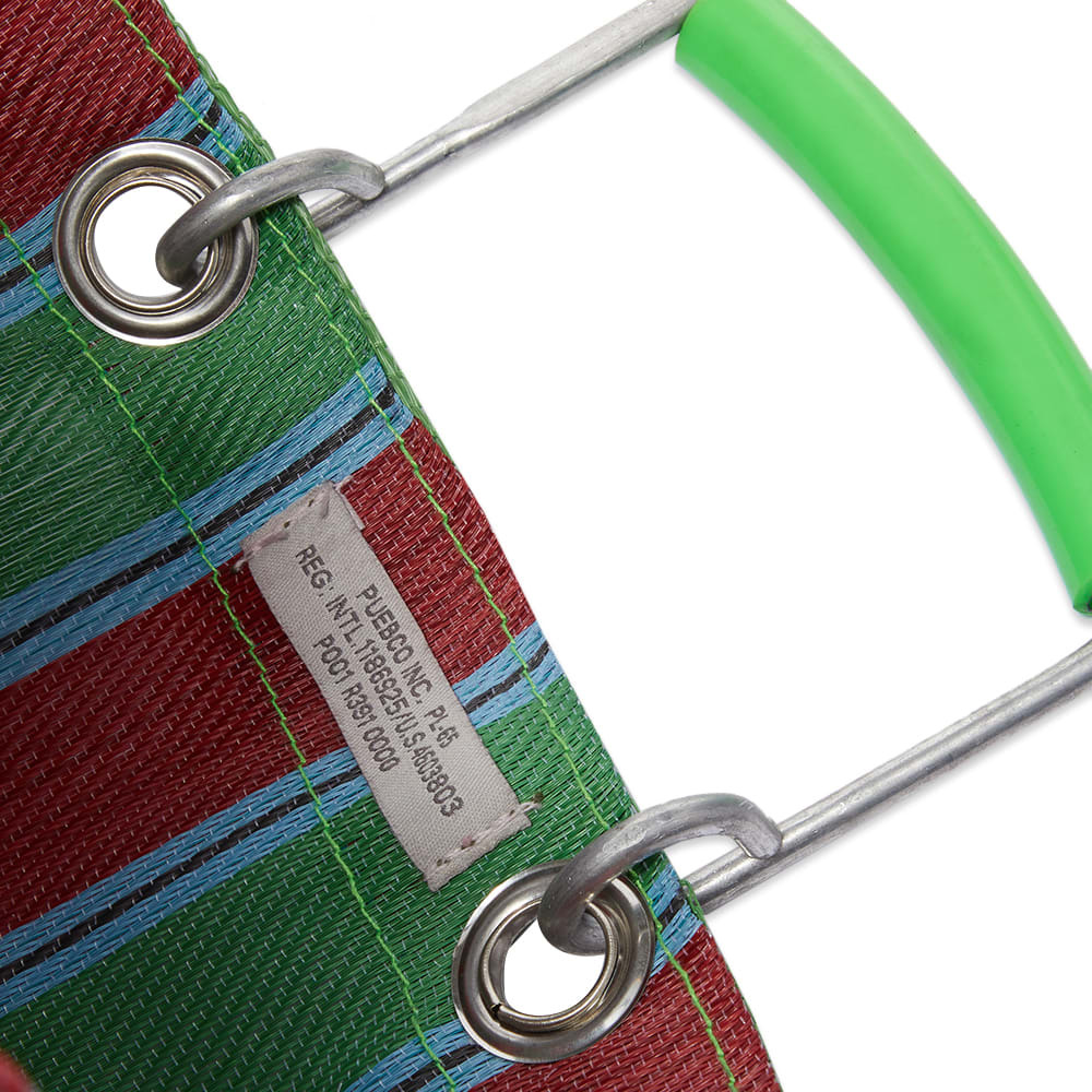 Puebco Recycled Plastic Rectangle Bag in Green/Red Puebco