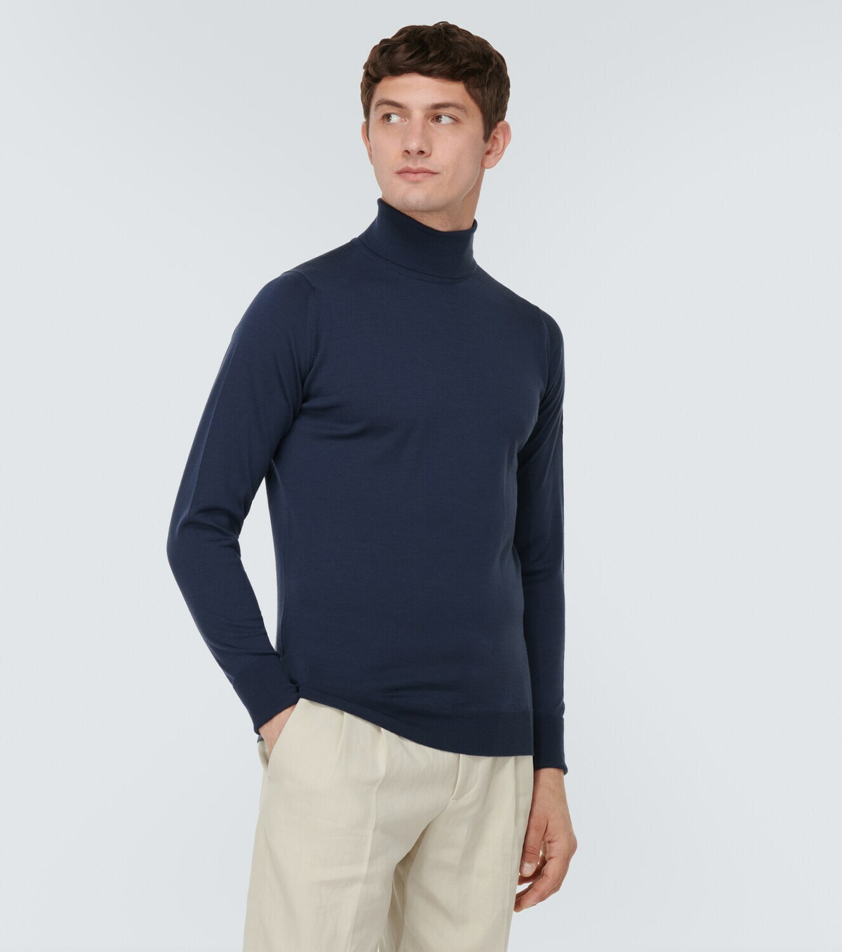 John Smedley Richards wool turtleneck sweater John Smedley