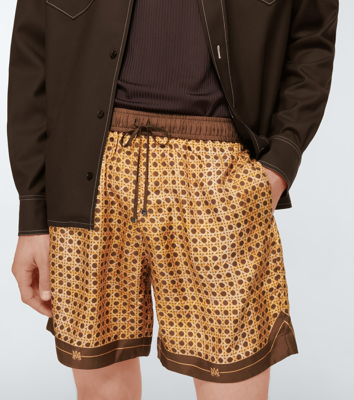 Amiri - Printed silk shorts Amiri