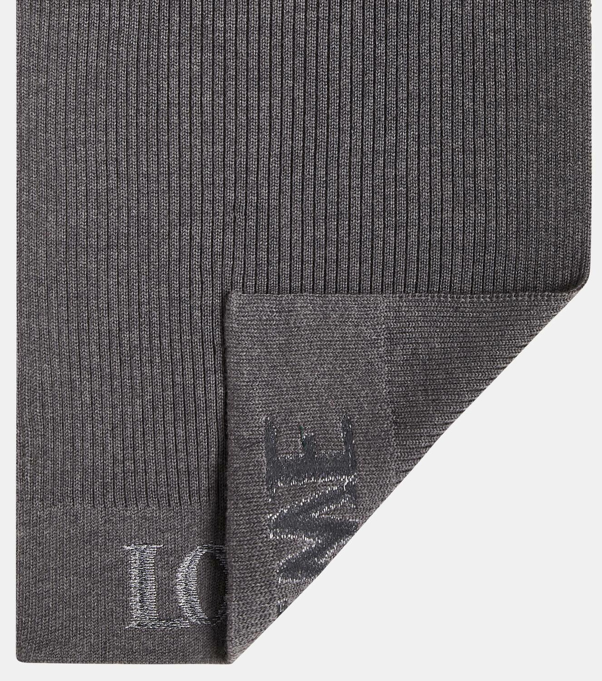 Loewe Logo ribbed-knit embroidered wool scarf Loewe