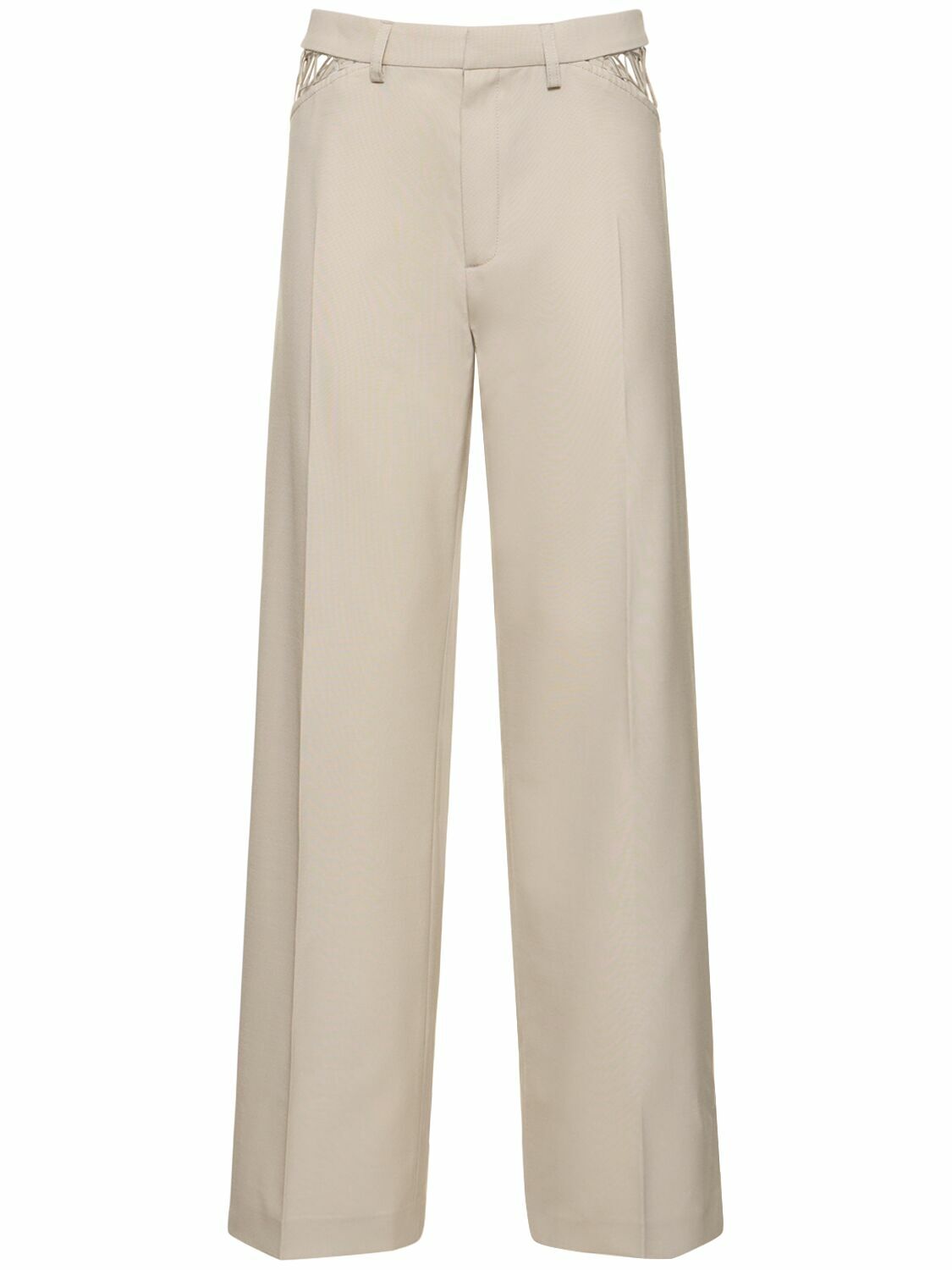 DION LEE - Wool Interlock Mid Rise Wide Pants Dion Lee