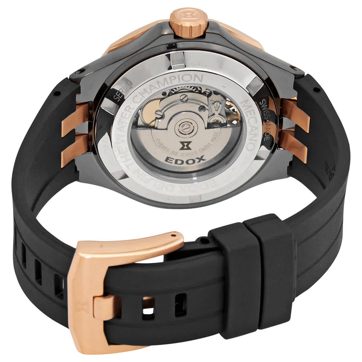 Edox Automatic Black Skeleton Dial Mens Watch 85303 357GR NRN Edox