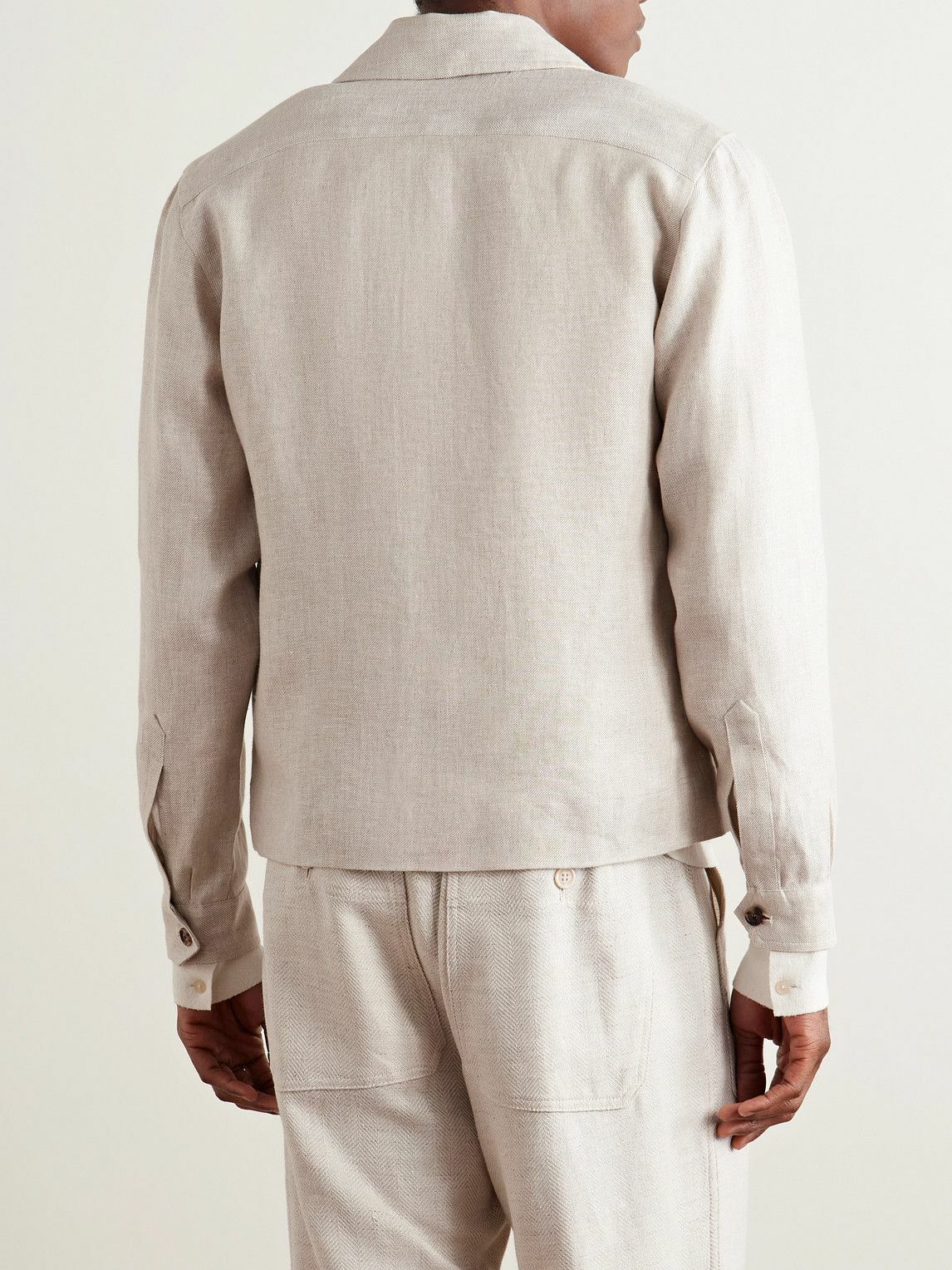 De Petrillo - Linen-Twill Overshirt - Neutrals De Petrillo