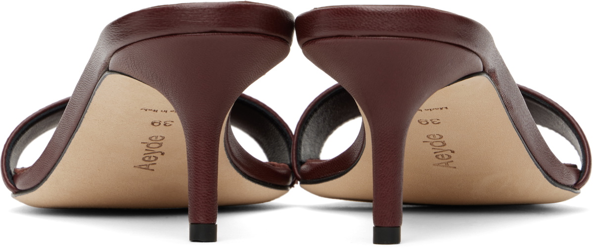 Aeyde Burgundy Ilvy Leather Mules Aeyde