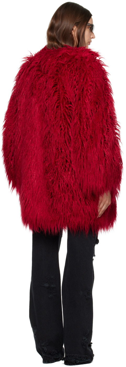 Dolce & Gabbana Red Padded Coat Dolce & Gabbana