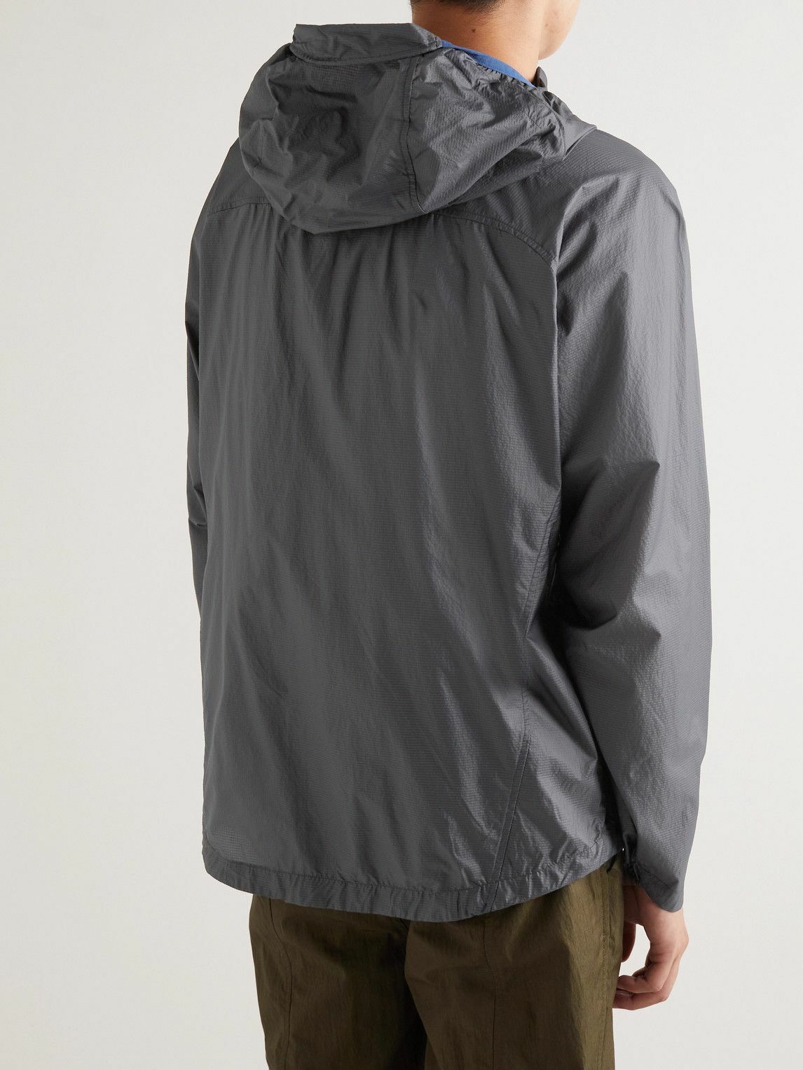 CAYL - Logo-Print Shell Hooded Jacket - Gray CAYL