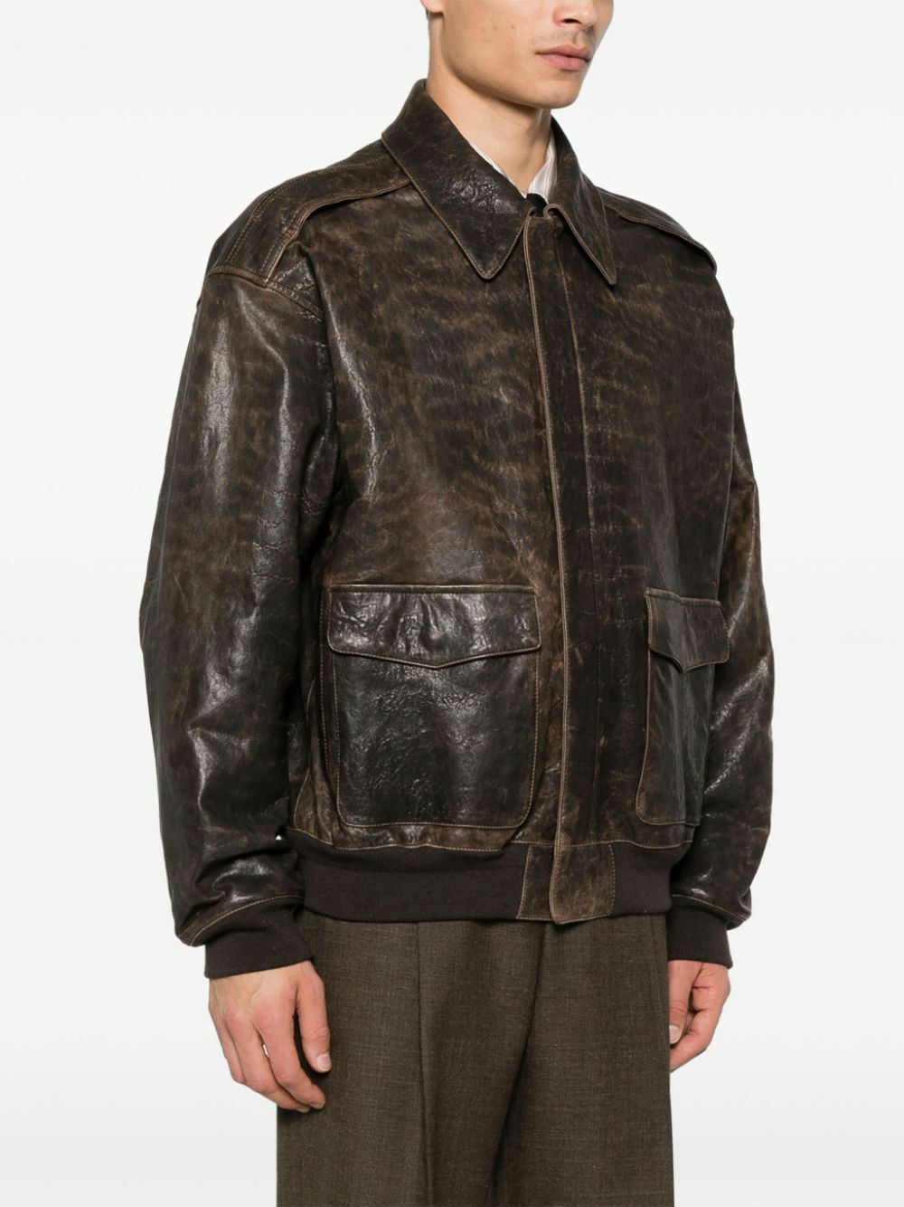 The Row Orwell Leather Jacket The Row