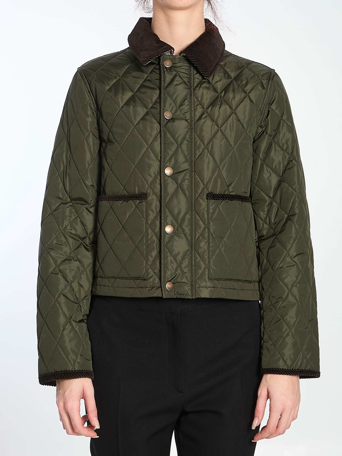 Burberry Cropped Quilted Jacket Burberry