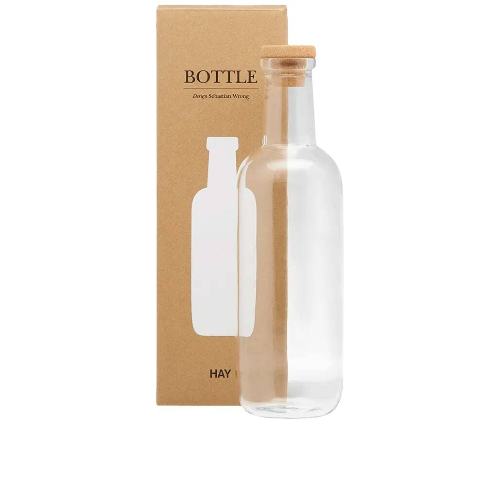 HAY Bottle with Cork Stopper in Clear HAY