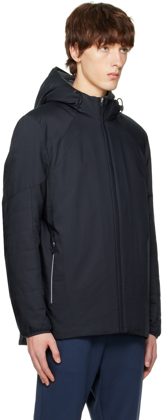 BOSS Navy Hooded Jacket BOSS