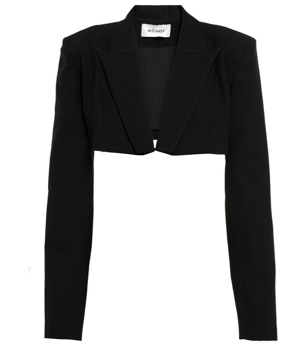 Mônot Cropped crêpe blazer Monot