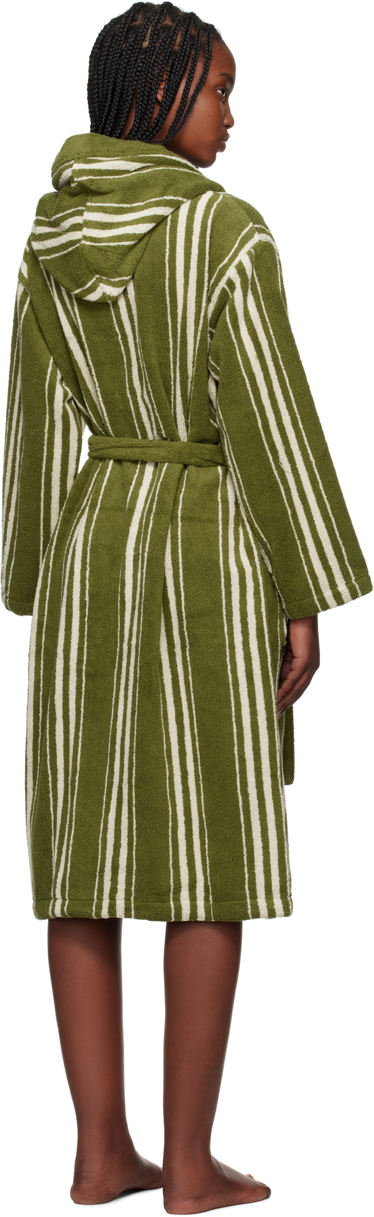 Autumn Sonata Green Striped Bathrobe