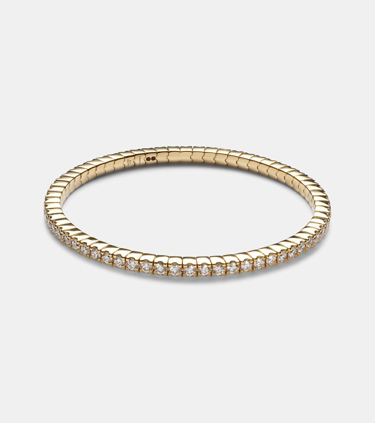 Bucherer Fine Jewellery Stretchy 18kt gold tennis bracelet with ...