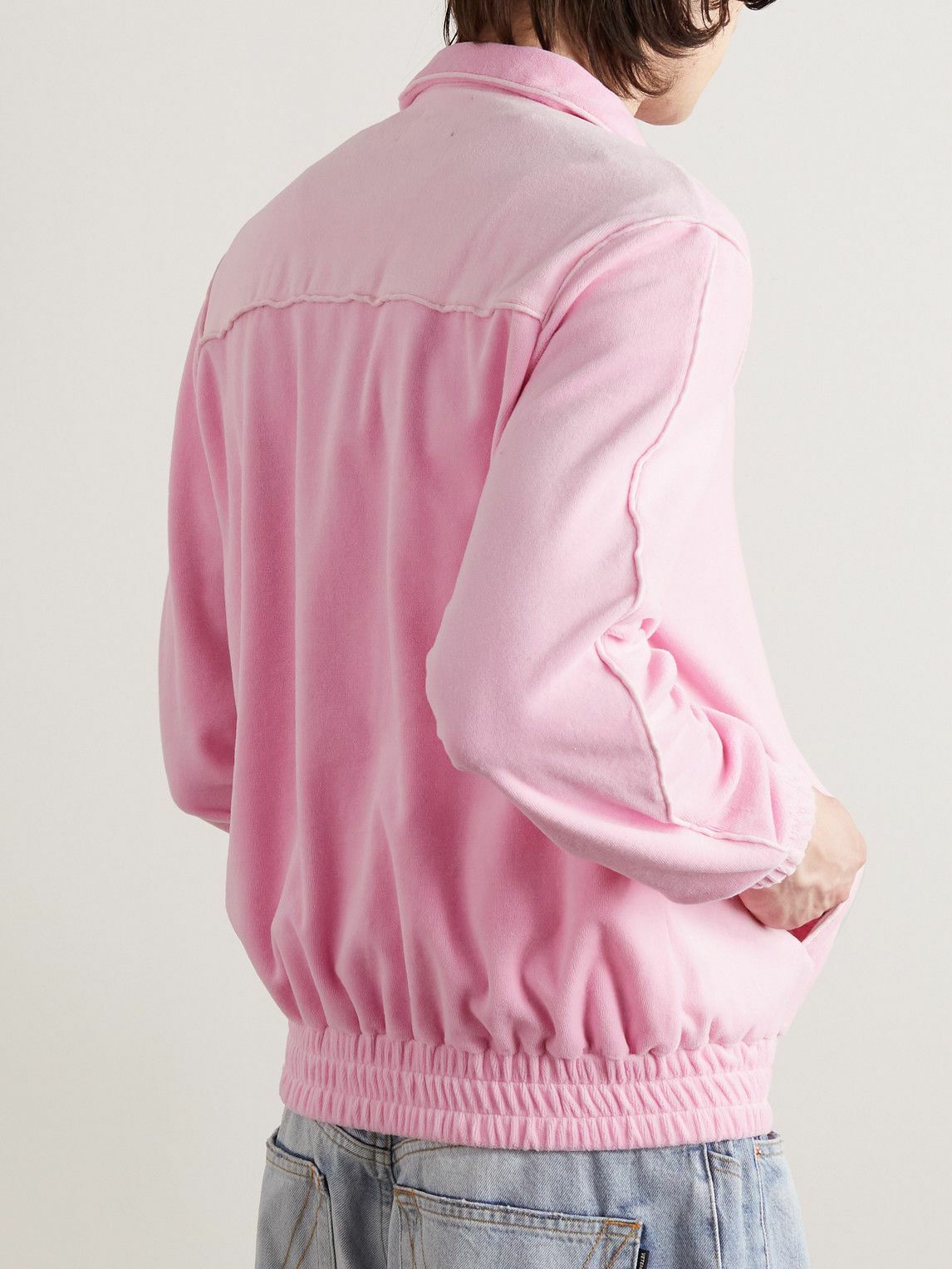 POLITE WORLDWIDE® - Cotton-Blend Fleece Zip-Up Sweatshirt - Pink POLITE ...