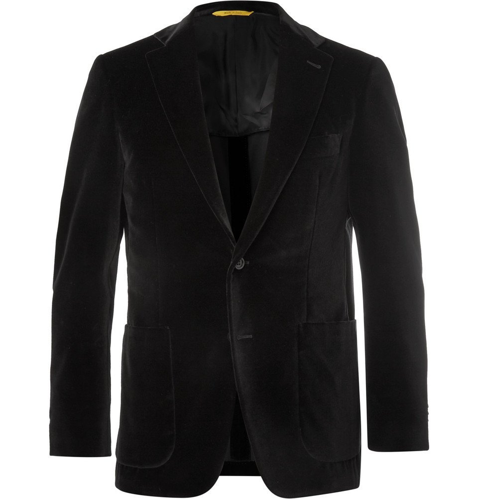 Canali - Black Kei Slim-Fit Cotton-Velvet Blazer - Men - Black Canali