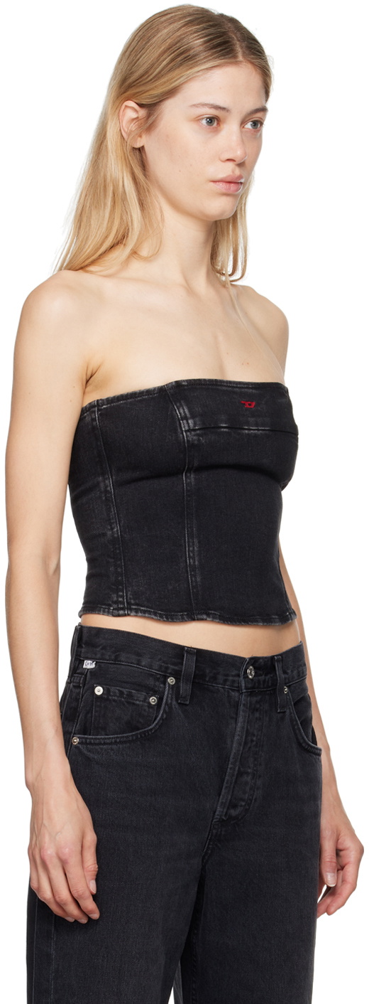Diesel Black De-Ville Denim Tube Top Diesel