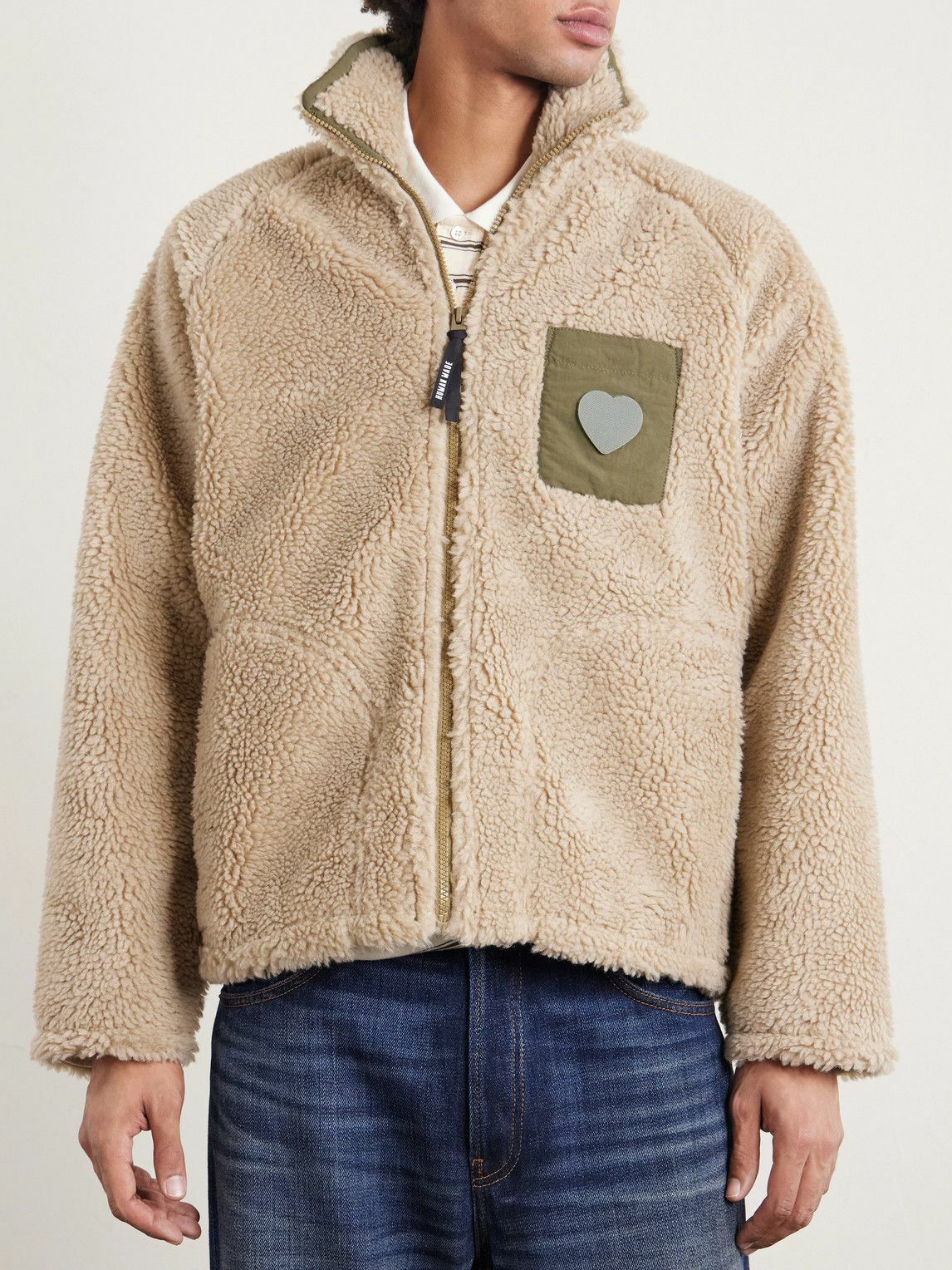 Human Made - Shell-Trimmed Fleece Jacket - Neutrals Human Made