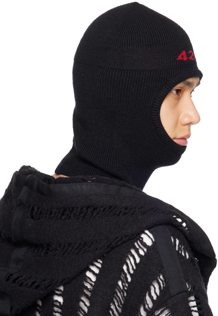 424 Black Jacquard Balaclava 424