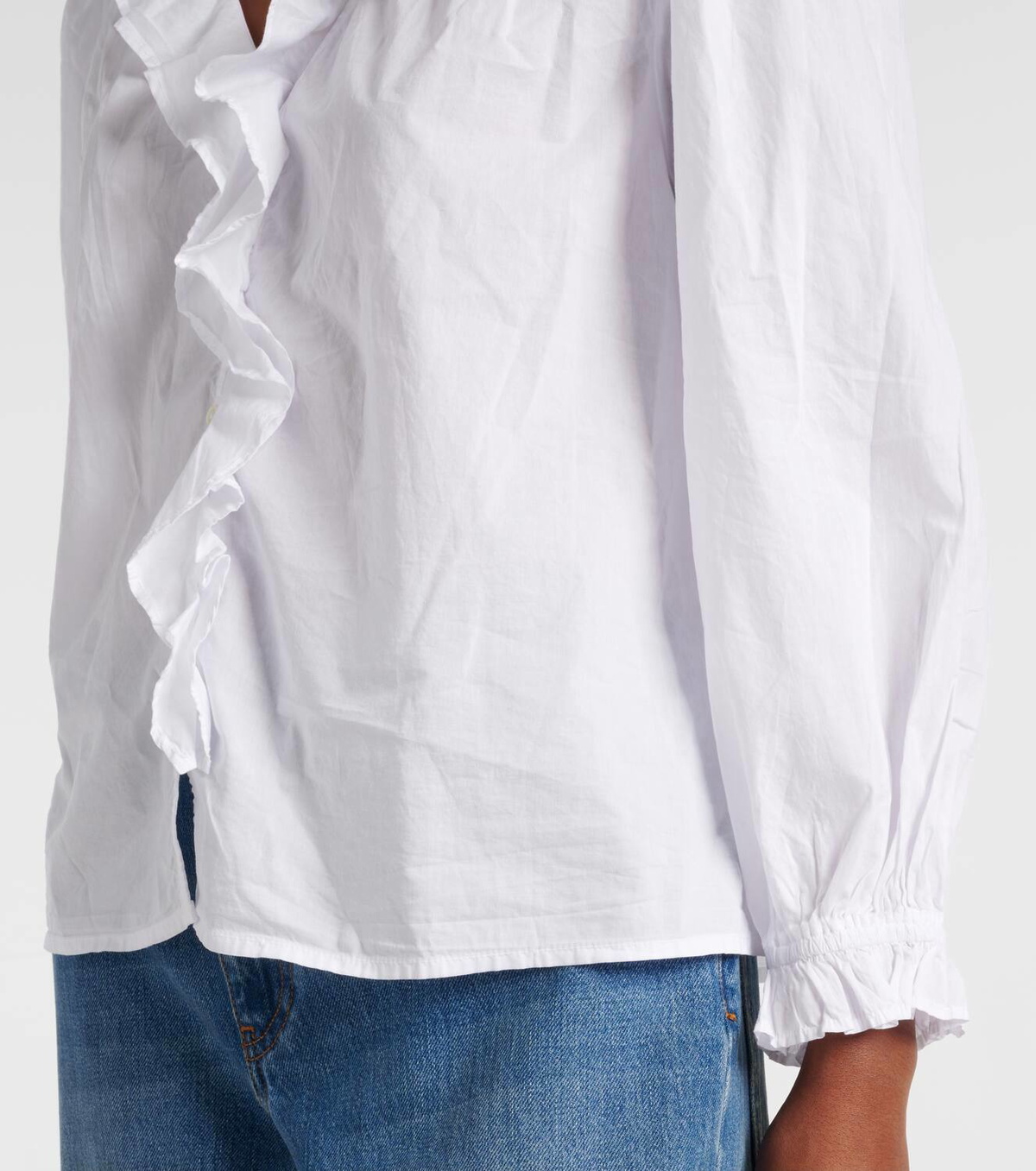 Velvet Cinthia ruffled cotton poplin blouse Velvet