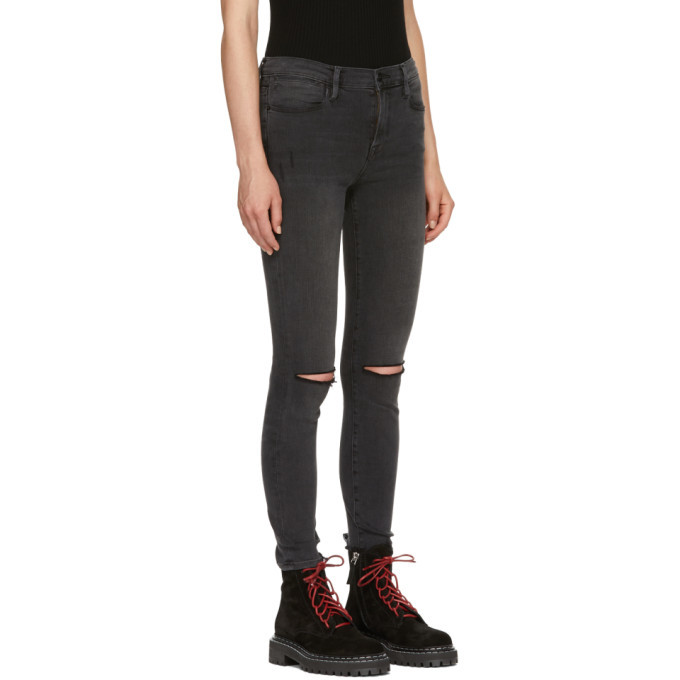 FRAME Black Le High Skinny Jeans Frame Denim