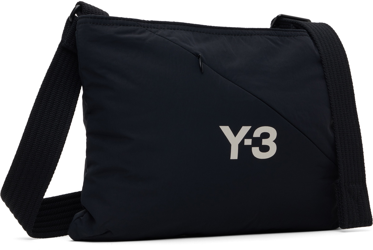 Y-3 Black Nylon Sacoche Bag Y-3