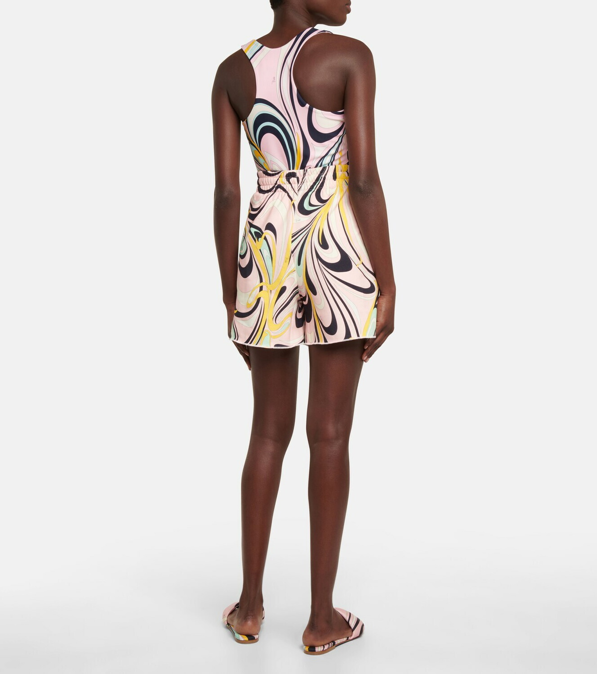 Pucci Printed cotton fleece shorts Emilio Pucci