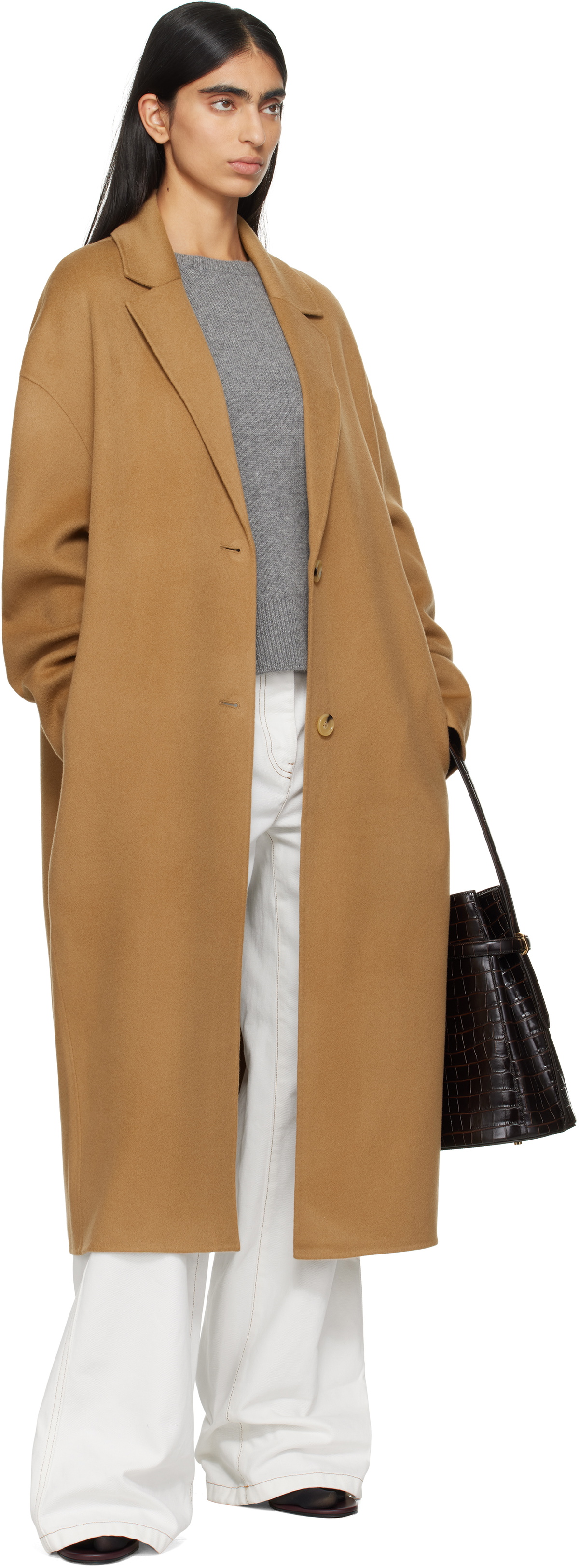 TOTEME Tan Doublé Cocoon Coat Toteme