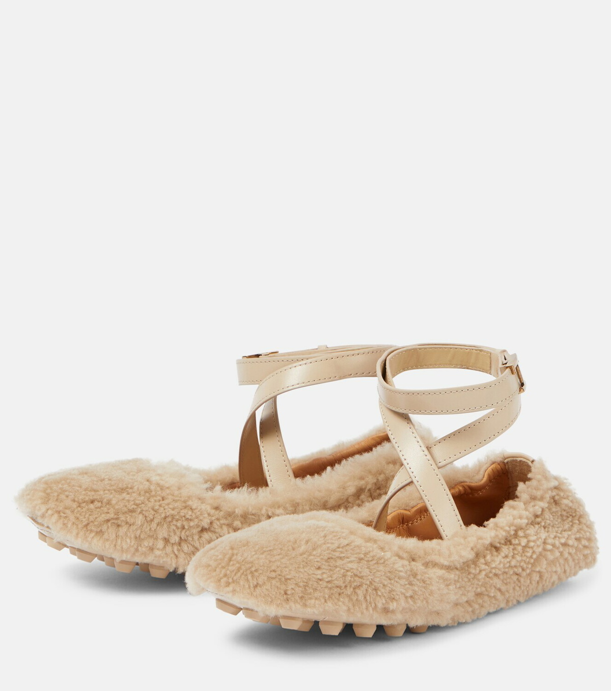 Tod's Bubble shearling ballet flats Tod's
