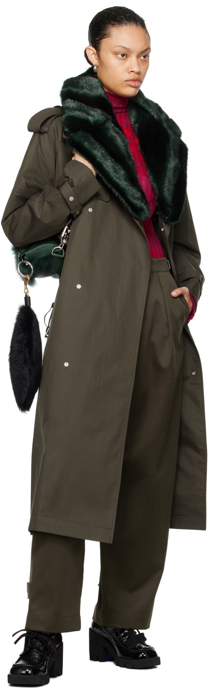 Burberry Black Charm Shearling Keychain Burberry