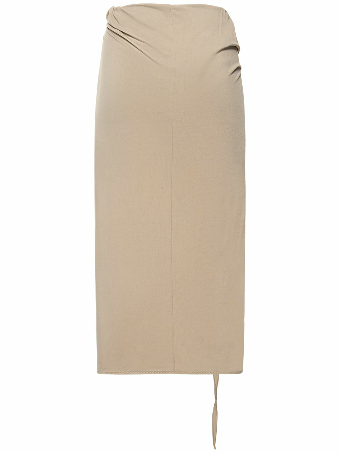 JACQUEMUS - La Jupe Pareo Croissant Cupro Wrap Skirt Jacquemus