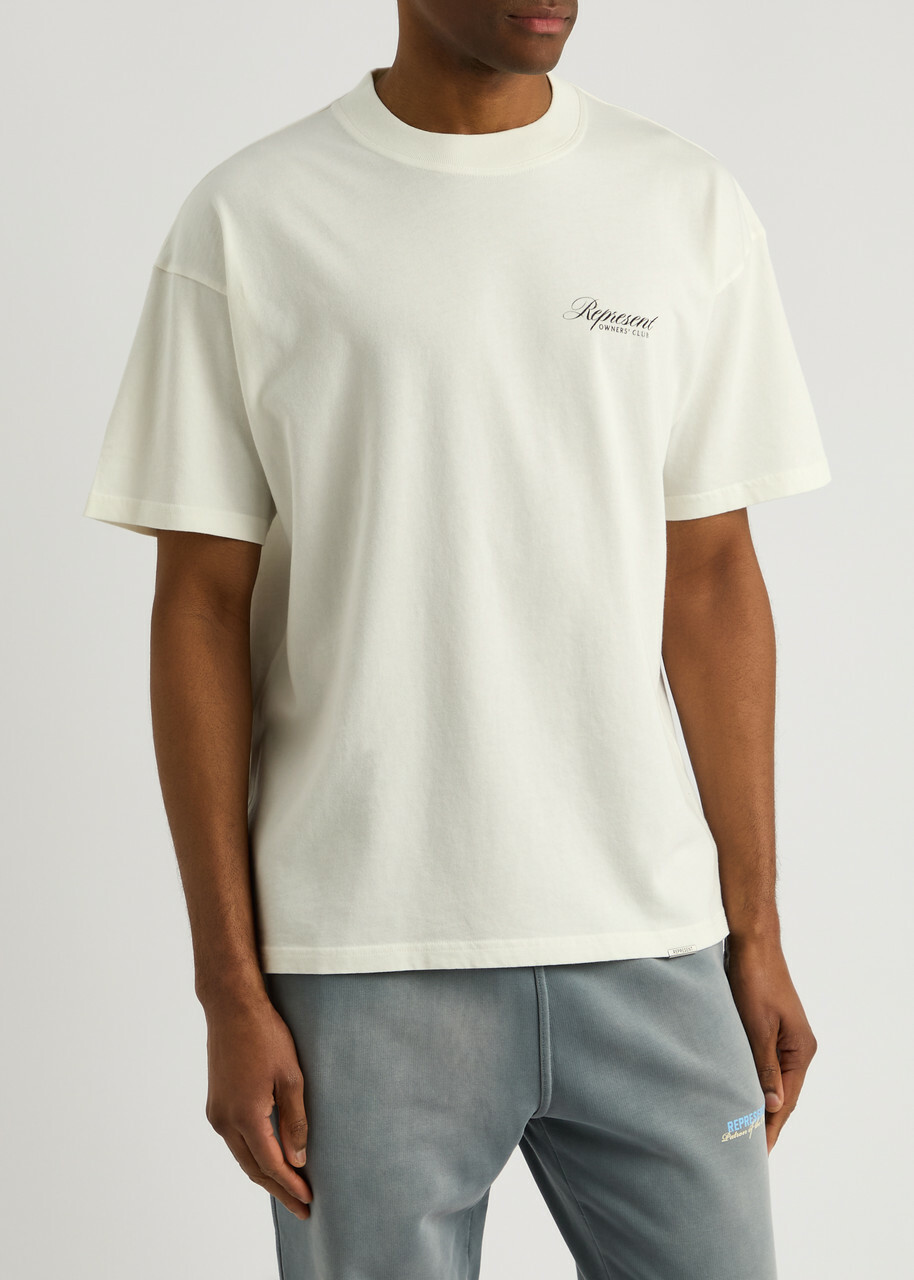Represent Owners' Club Printed Cotton T-shirt White Represent