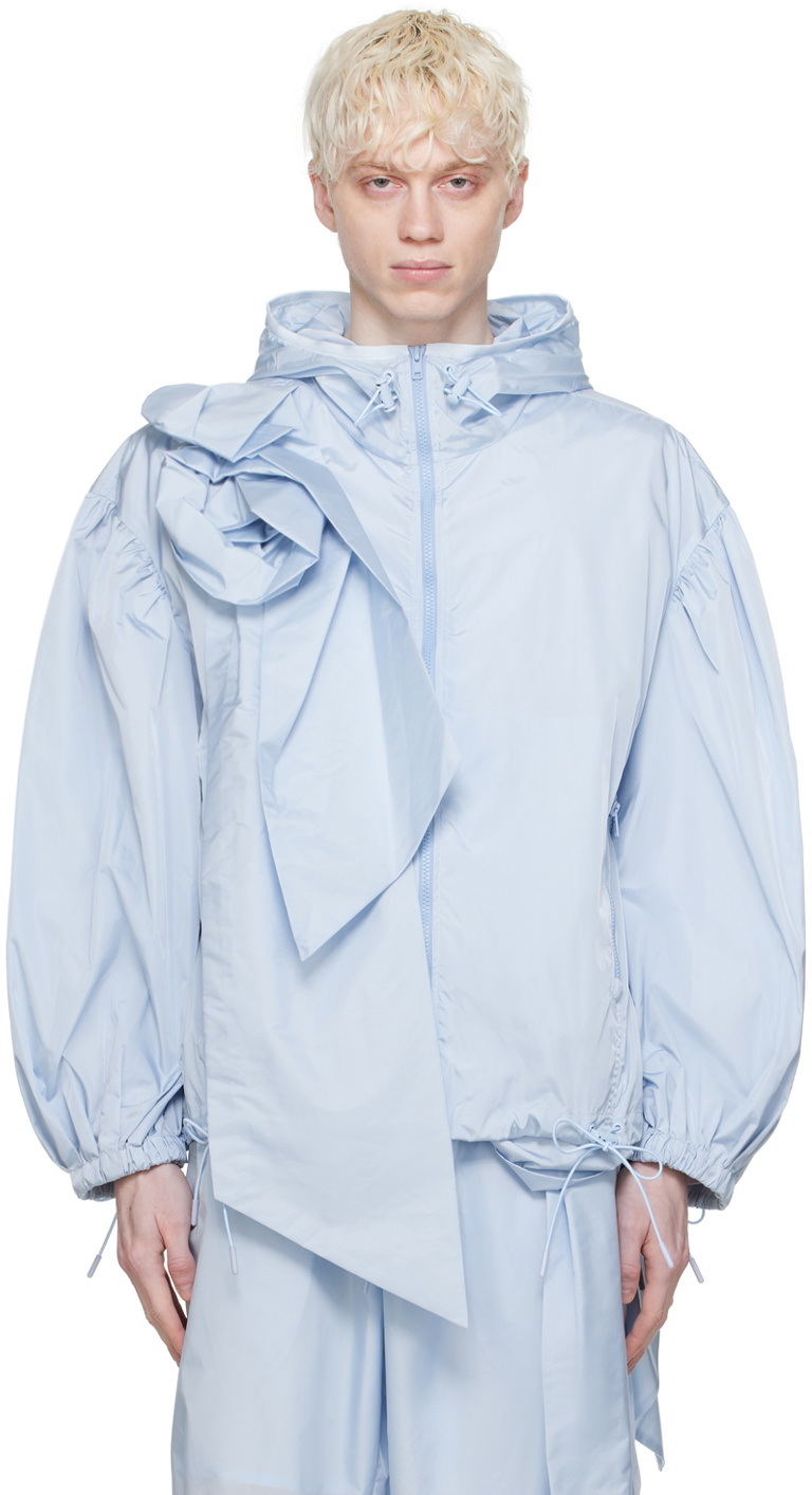 Simone Rocha Blue Pressed Rose Jacket Simone Rocha