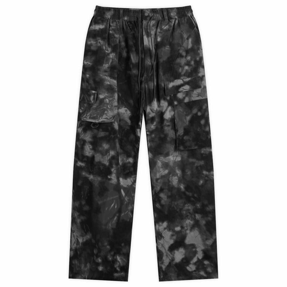 Y-3 Men's AOP Flock Nylon Shell Pants in Grey Y-3
