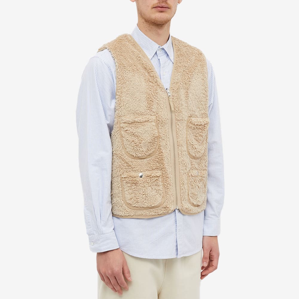 Pop Trading Company Men's Harold Reversible Fleece Gilet in White ...