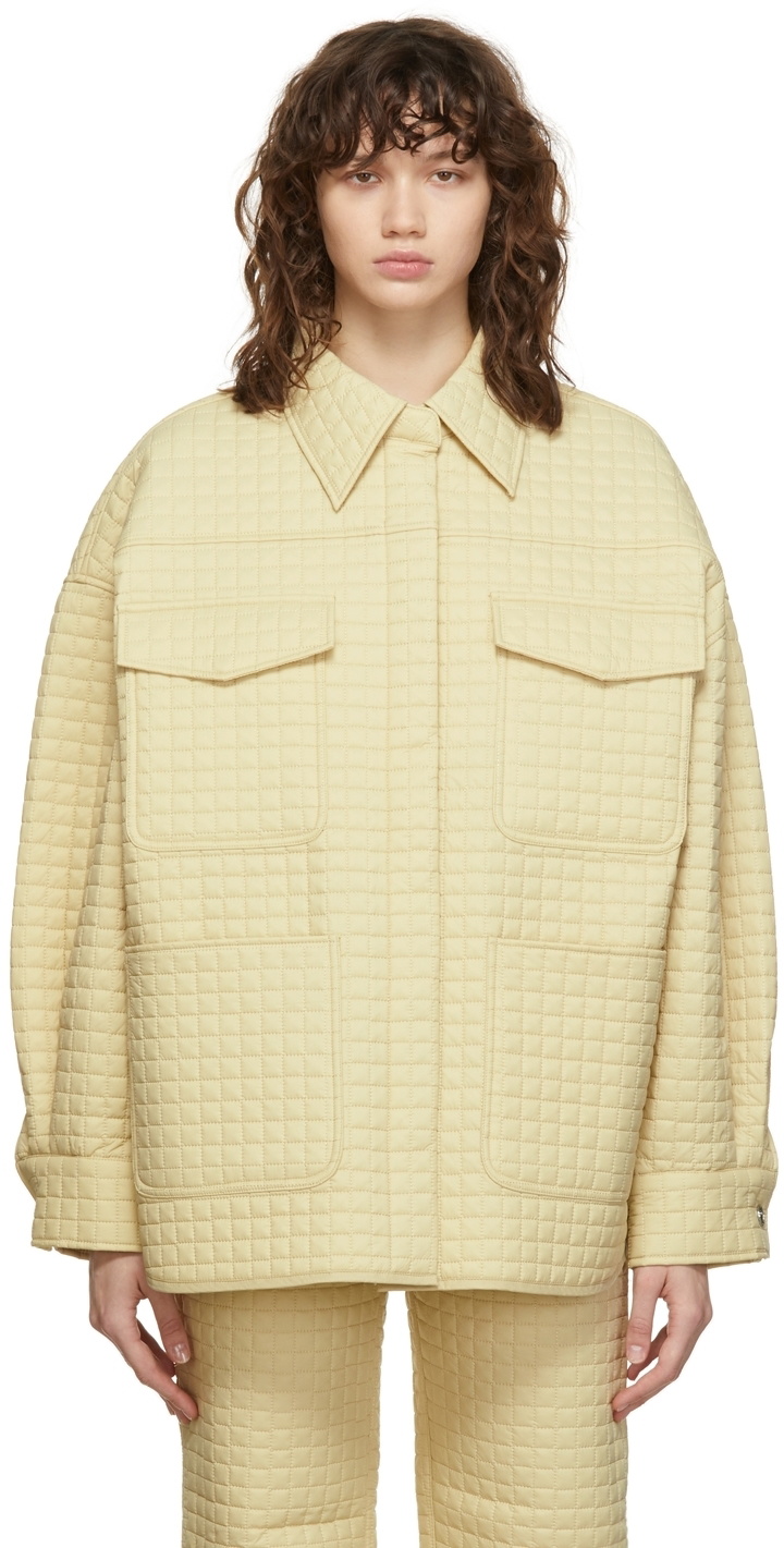 REMAIN Birger Christensen Yellow Atina Quilt Jacket REMAIN Birger Christensen