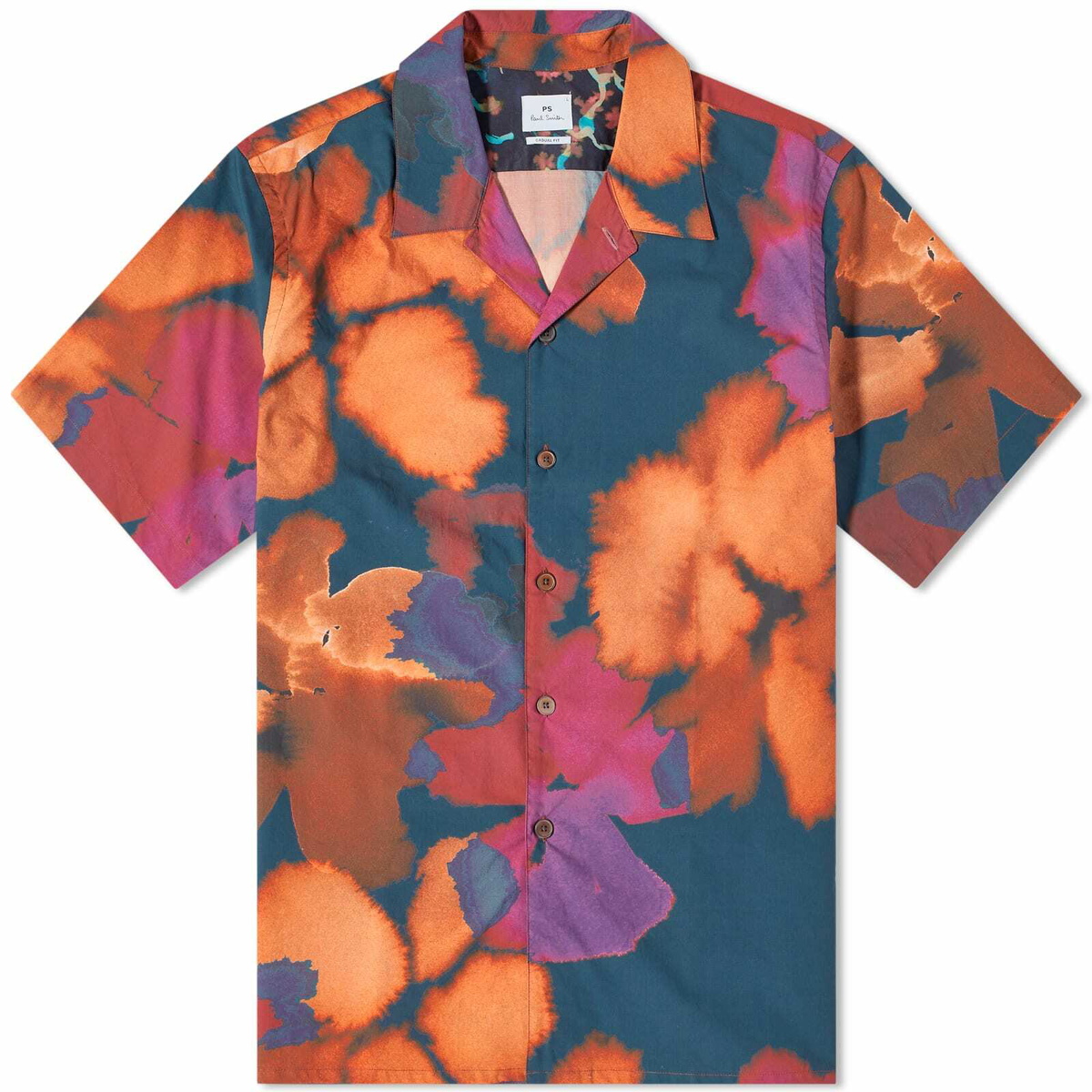 Paul Smith Men's Floral Vacation Shirt in Blue Paul Smith
