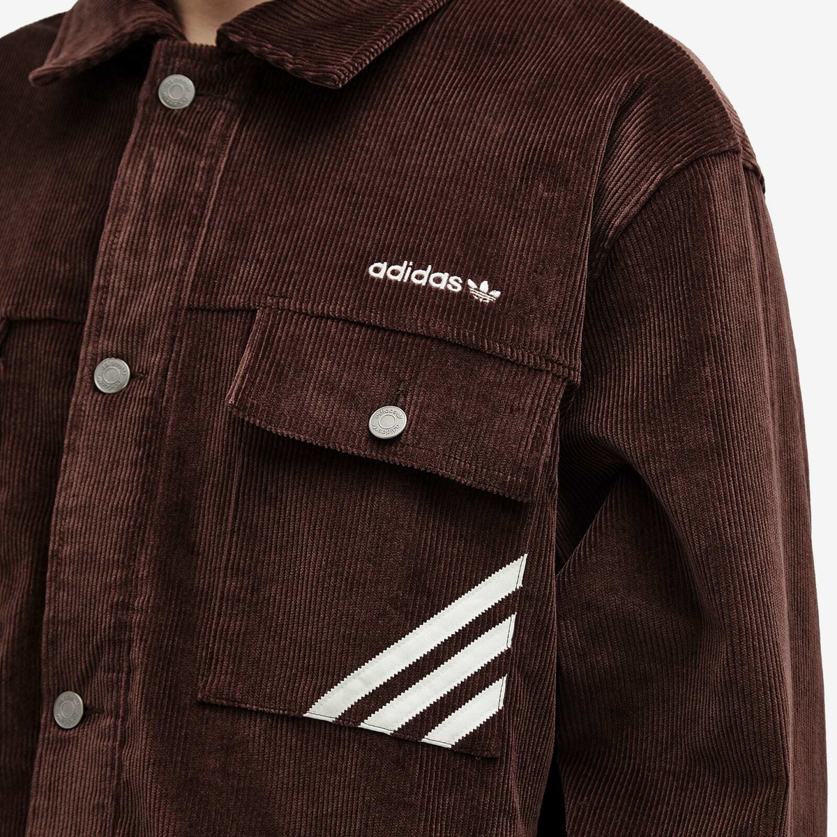 Adidas Men's Coach Jacket in Shadow Brown adidas