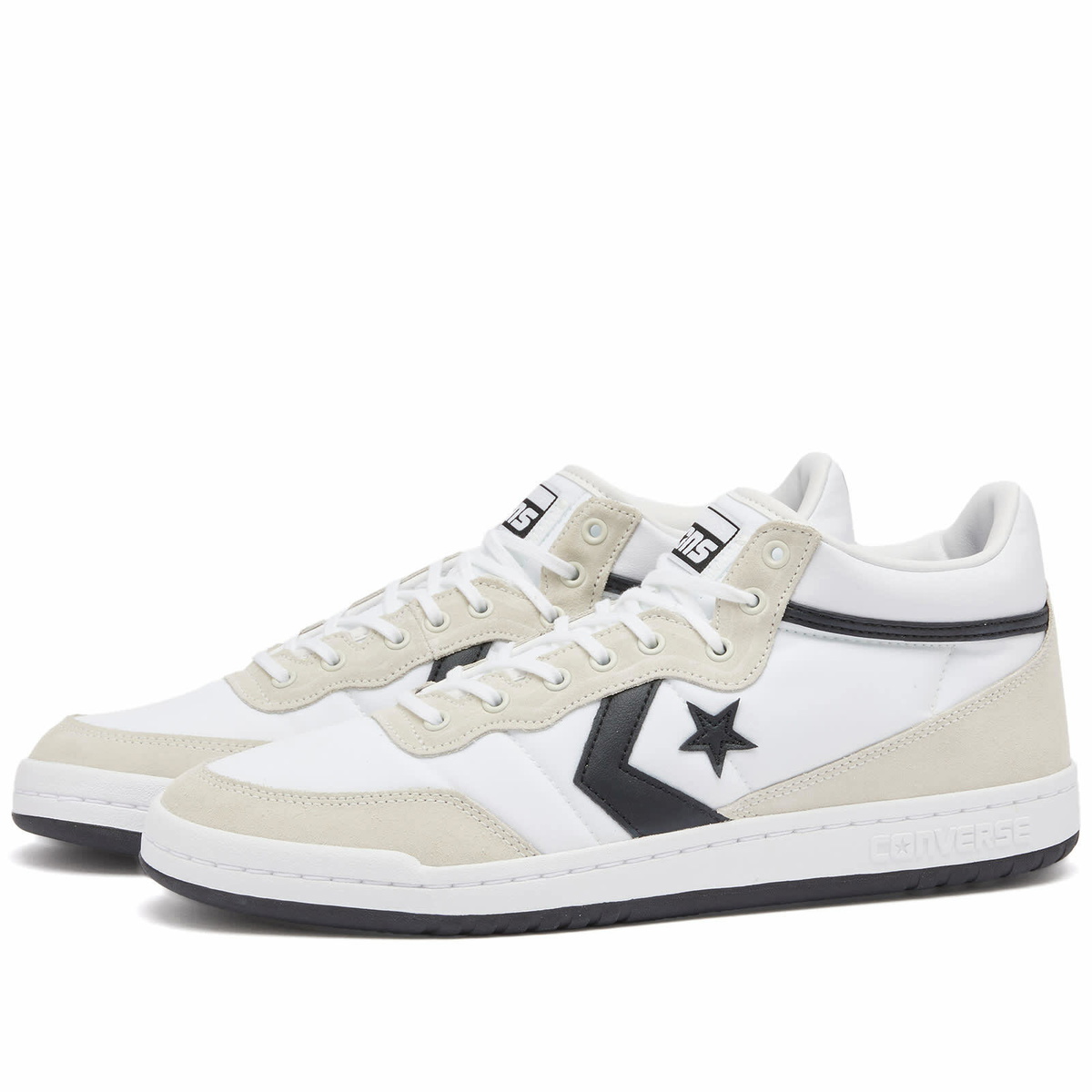 Converse Fastbreak Pro Sneakers in White/Black/Egret Converse