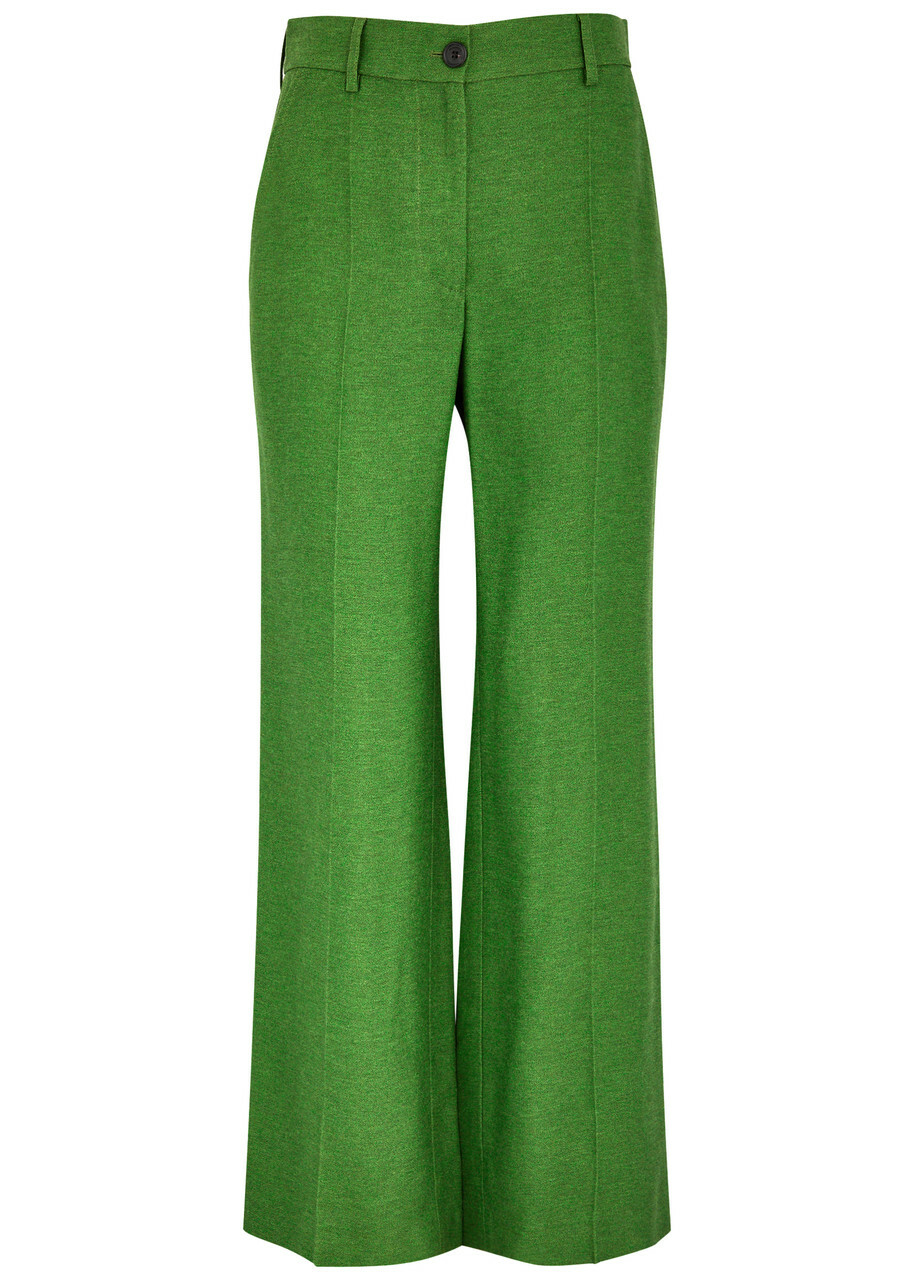 JW Anderson Wide-leg Woven Trousers Green JW Anderson