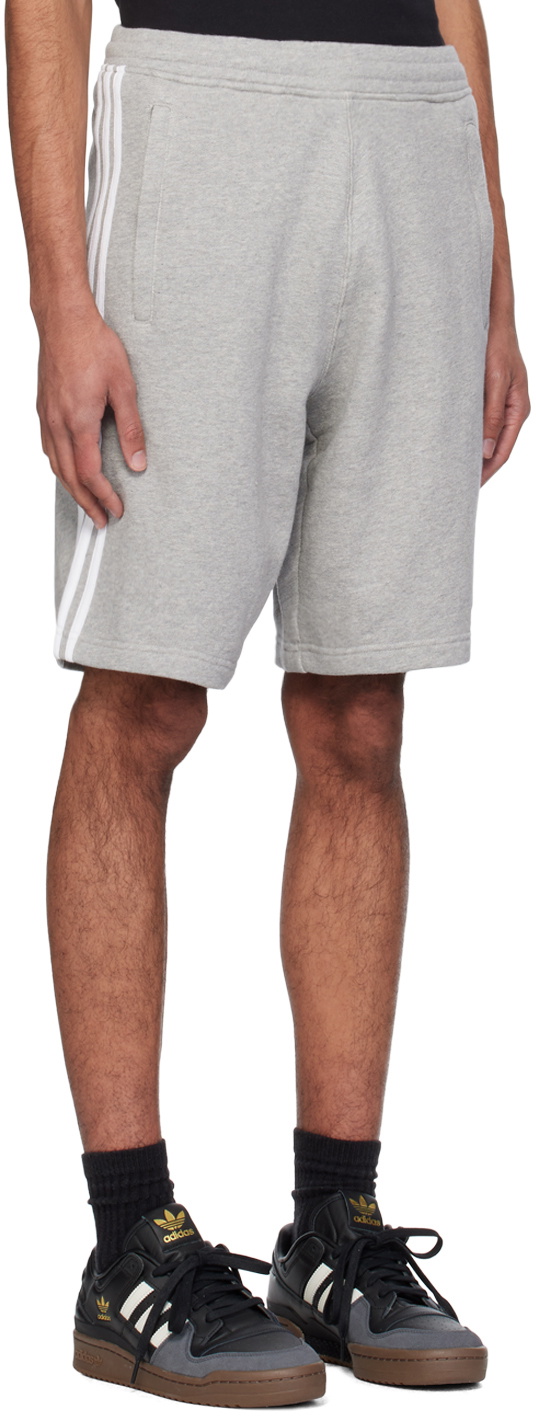 adidas Originals Gray 3-Stripes Shorts adidas Originals