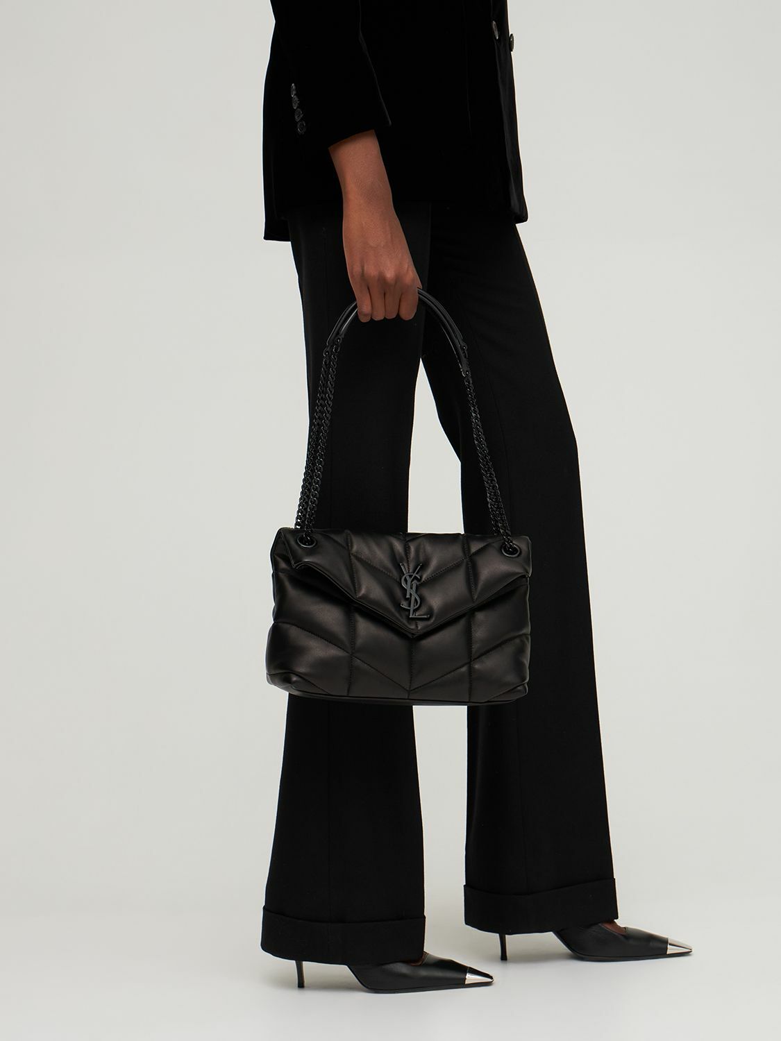SAINT LAURENT - Small Puffer Leather Shoulder Bag Saint Laurent