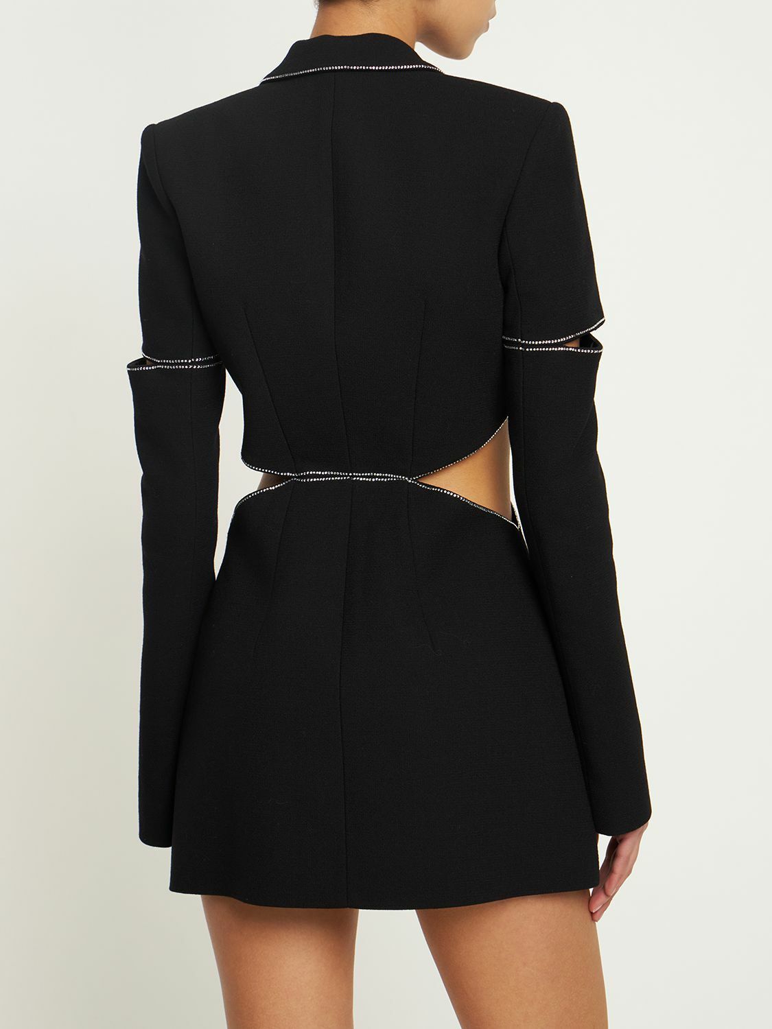 MACH & MACH Wool Cutout Blazer Mini Dress MACH & MACH