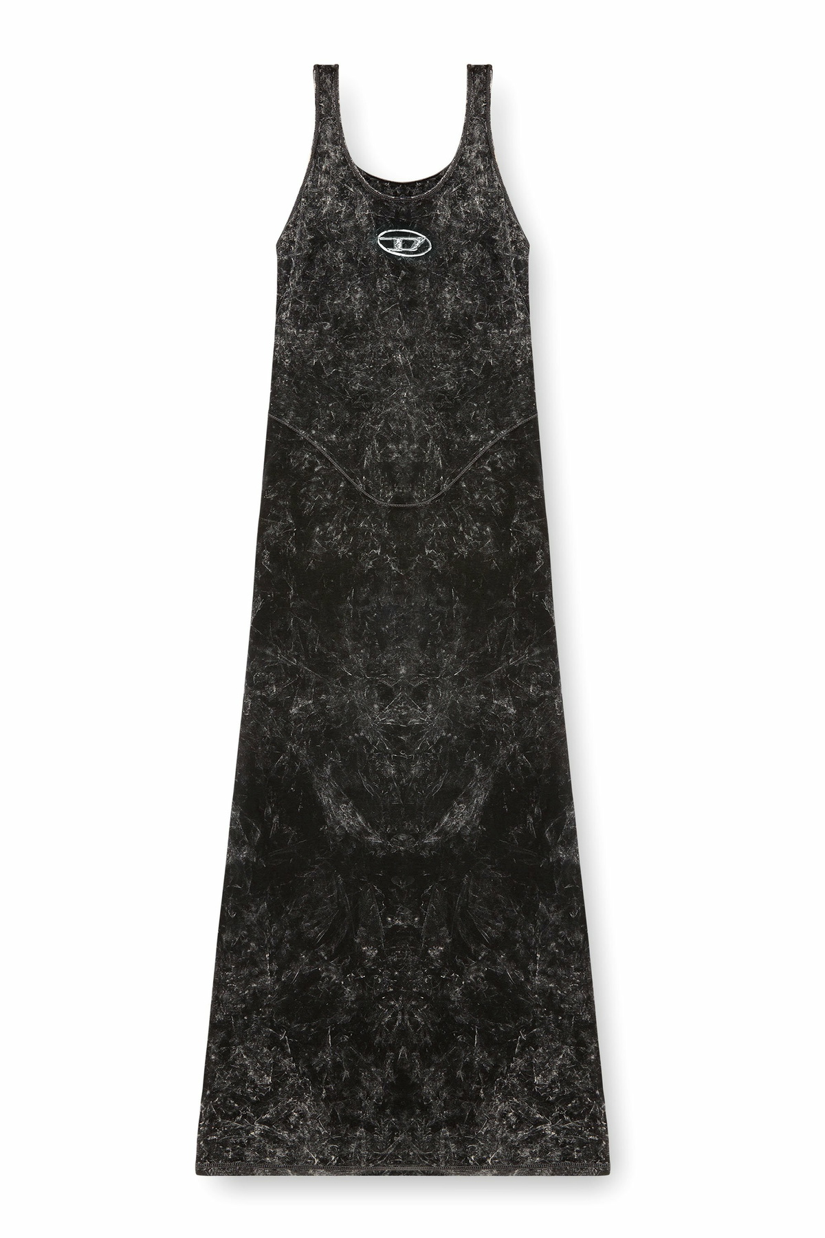 Diesel Maxi dress in marbled stretch jersey - Dresses Womens in Black ...