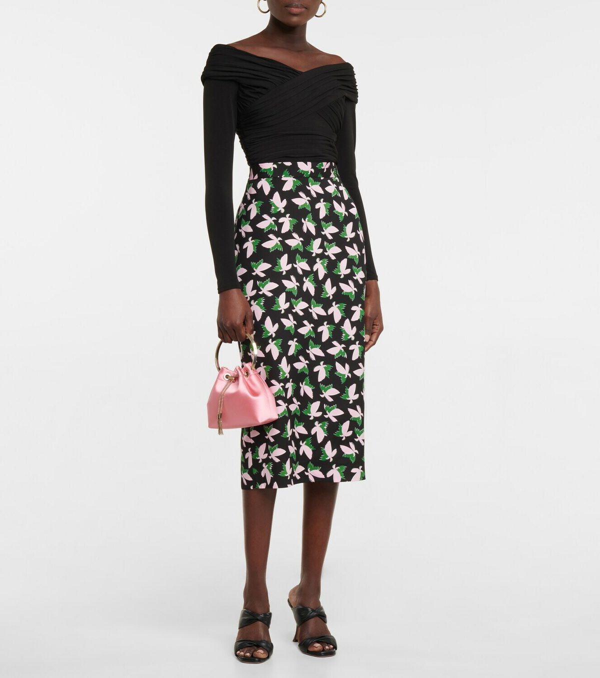 Diane von Furstenberg - Kara floral cady pencil skirt Diane von Furstenberg