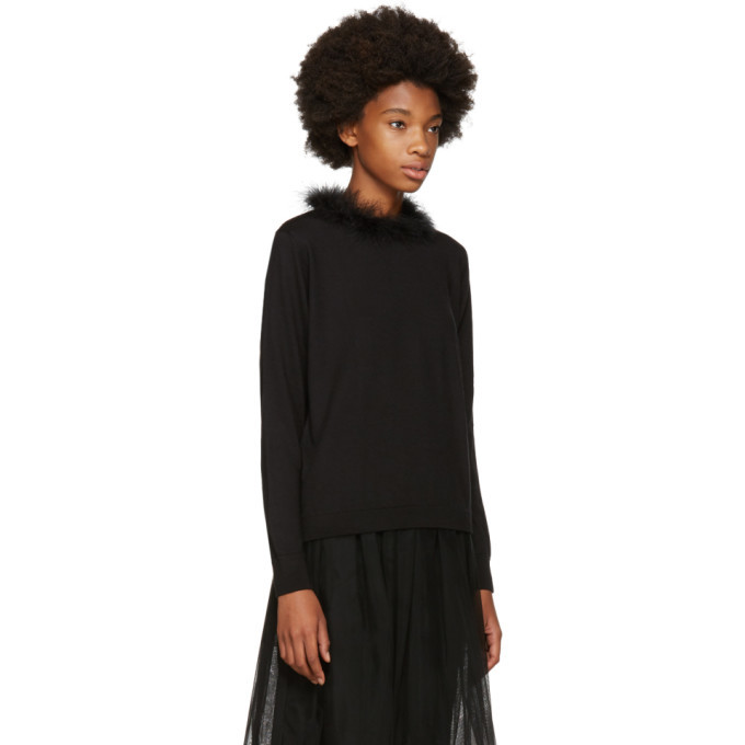 Simone Rocha Black Marabou Sweater Simone Rocha