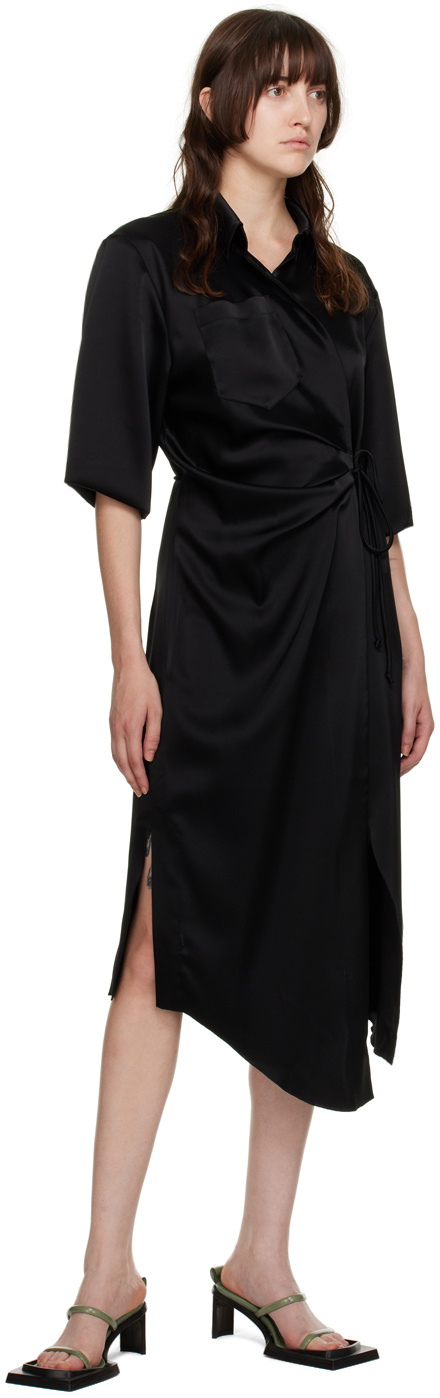 Nanushka Black Lais Midi Dress Nanushka