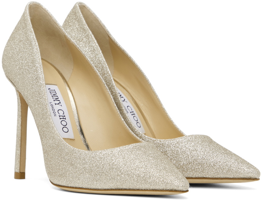 Jimmy Choo Silver Romy 100 Heels Jimmy Choo