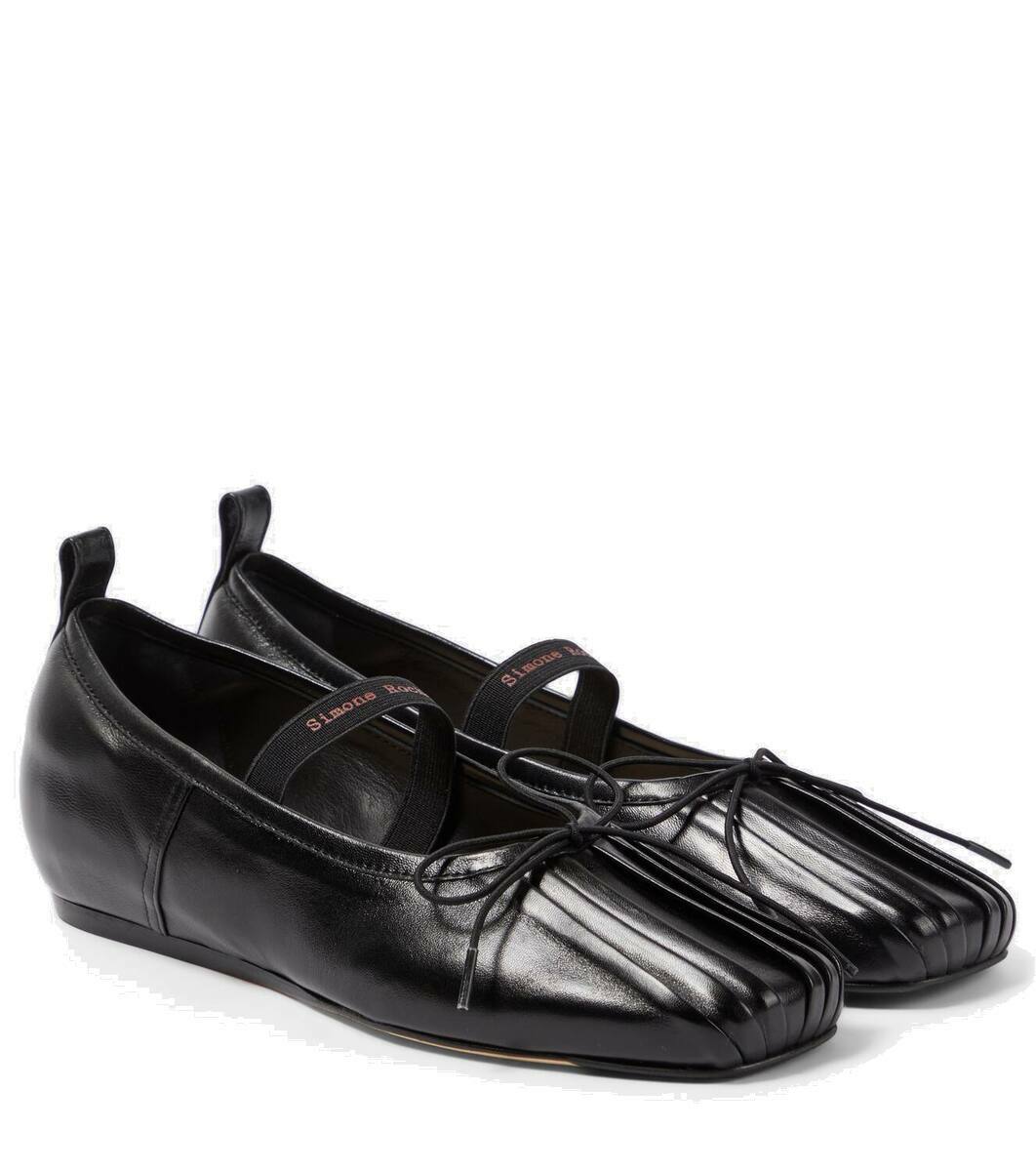 Simone Rocha Logo leather ballet flats Simone Rocha