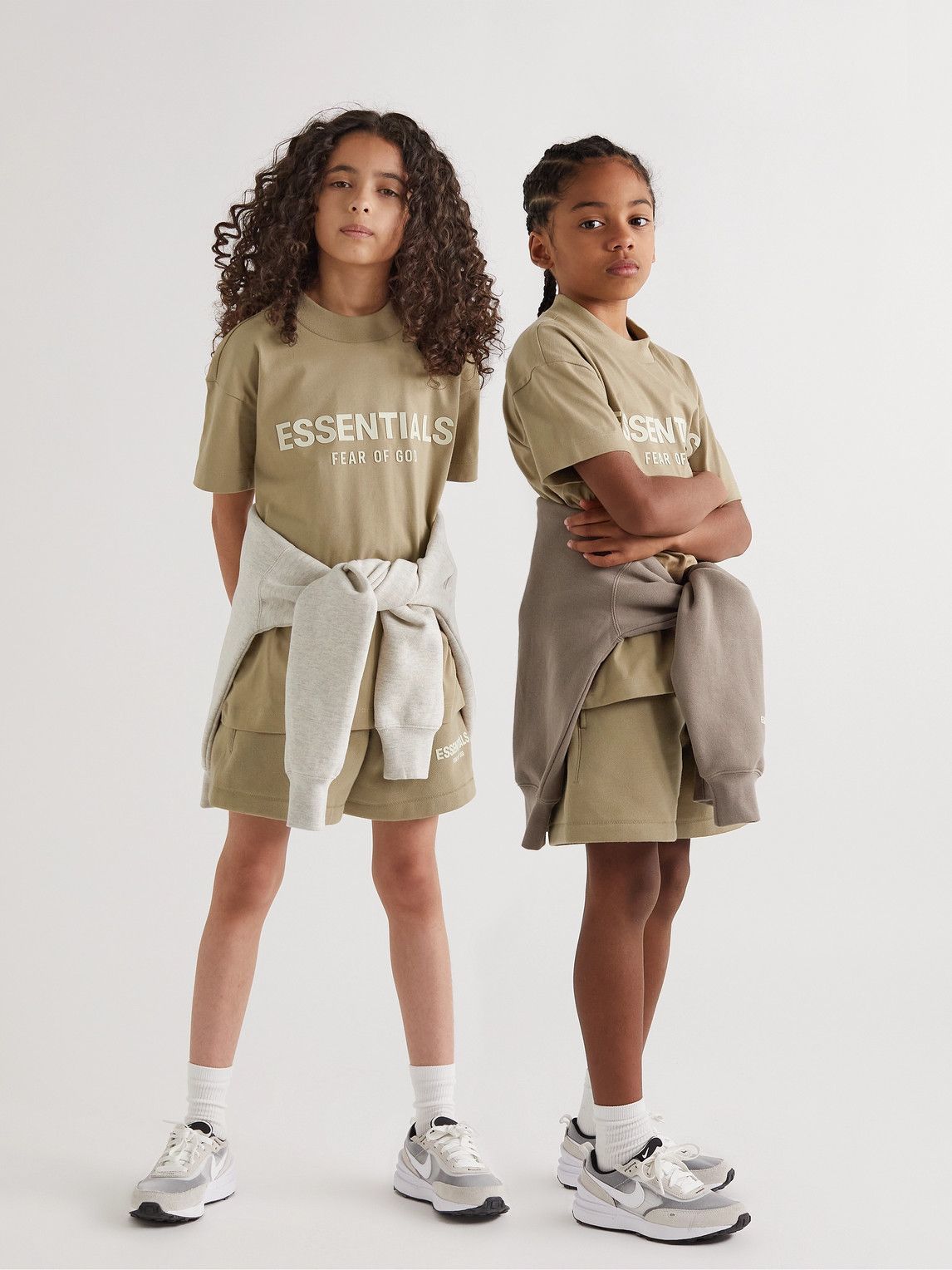 Fear of God Essentials Kids - Logo-Flocked Cotton-Jersey T-Shirt ...